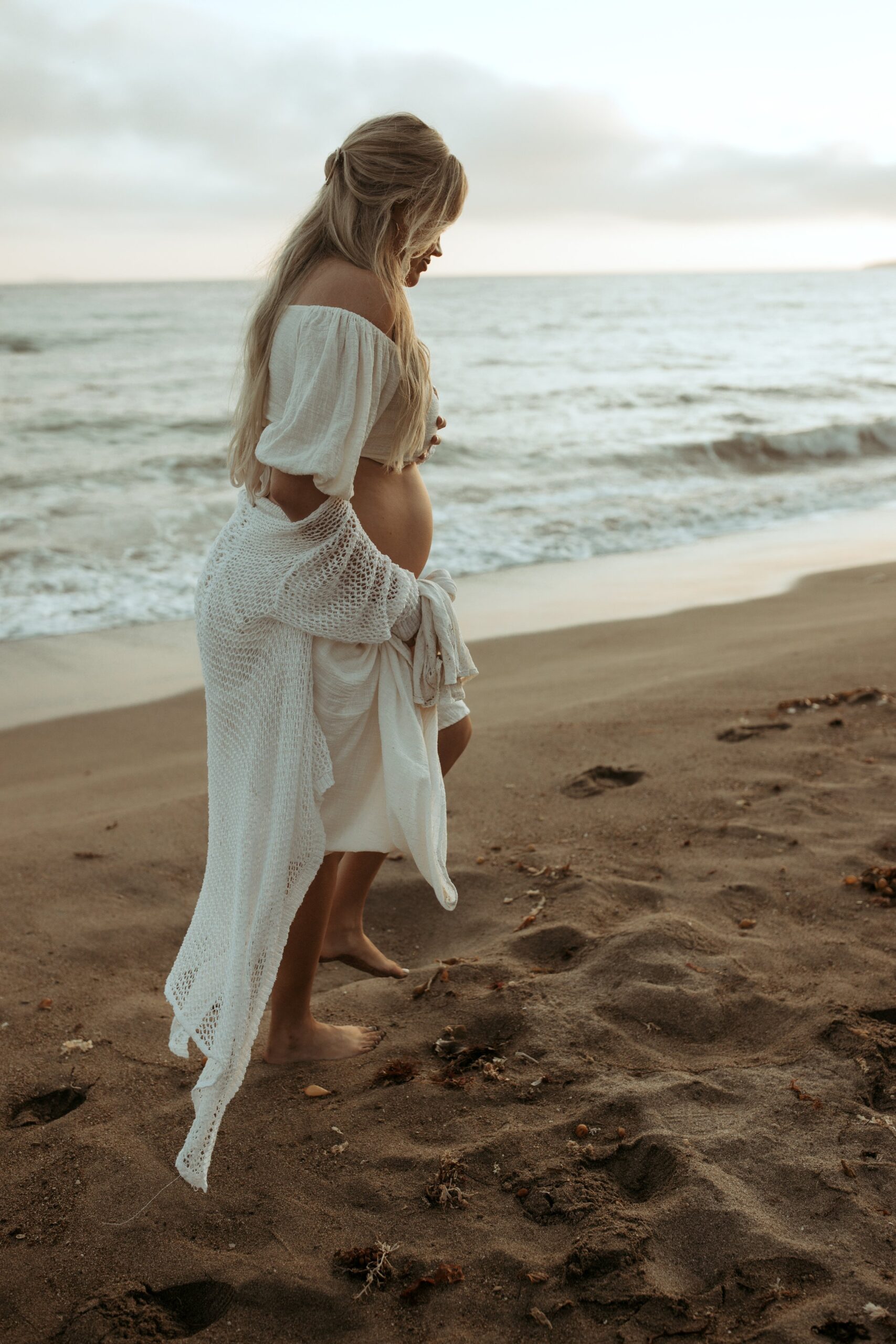 Golden Hour Maternity Beach Session