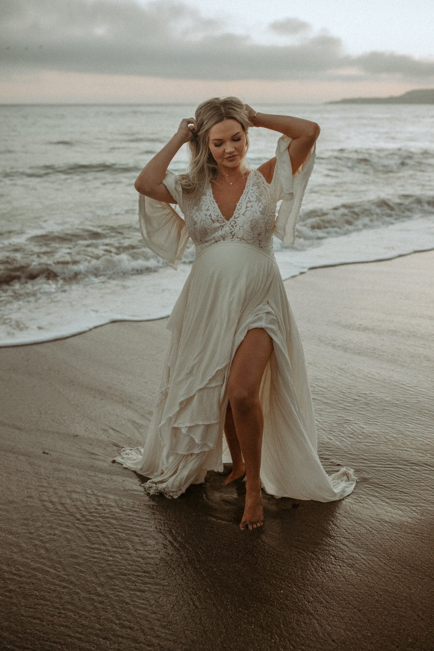 Golden Hour Maternity Beach Session